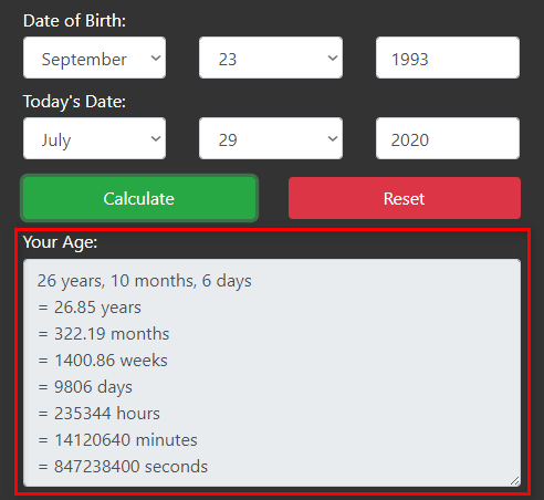 Age Calculator | Birthday Calculator | How Old am I?